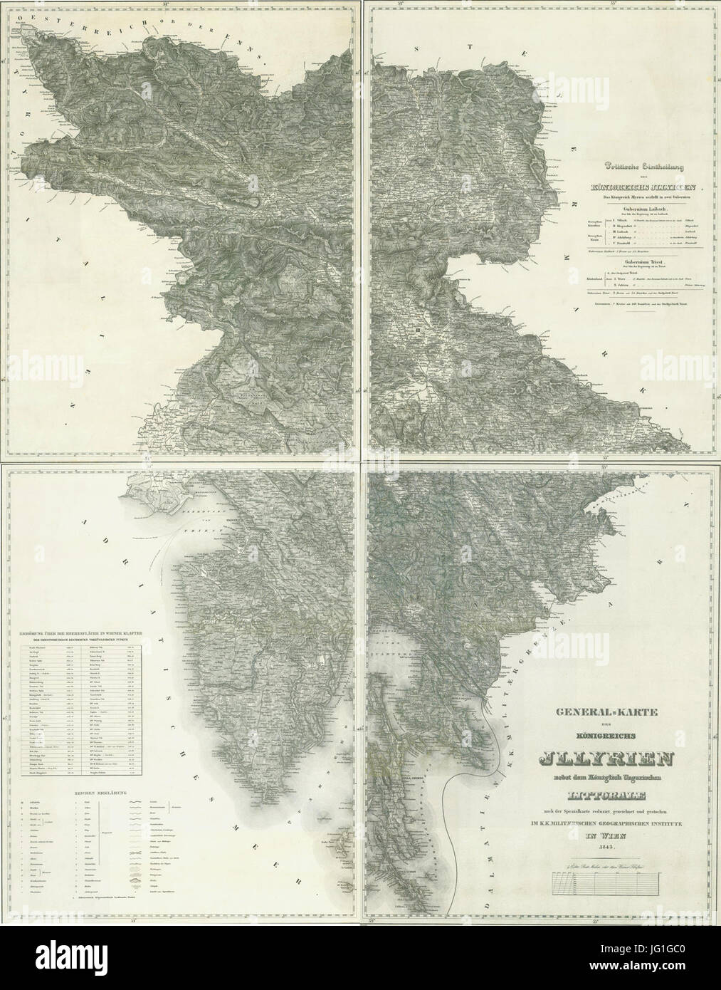 General-Karte des Königreichs Illyrien nebst dem Königlich Ungarischen ...