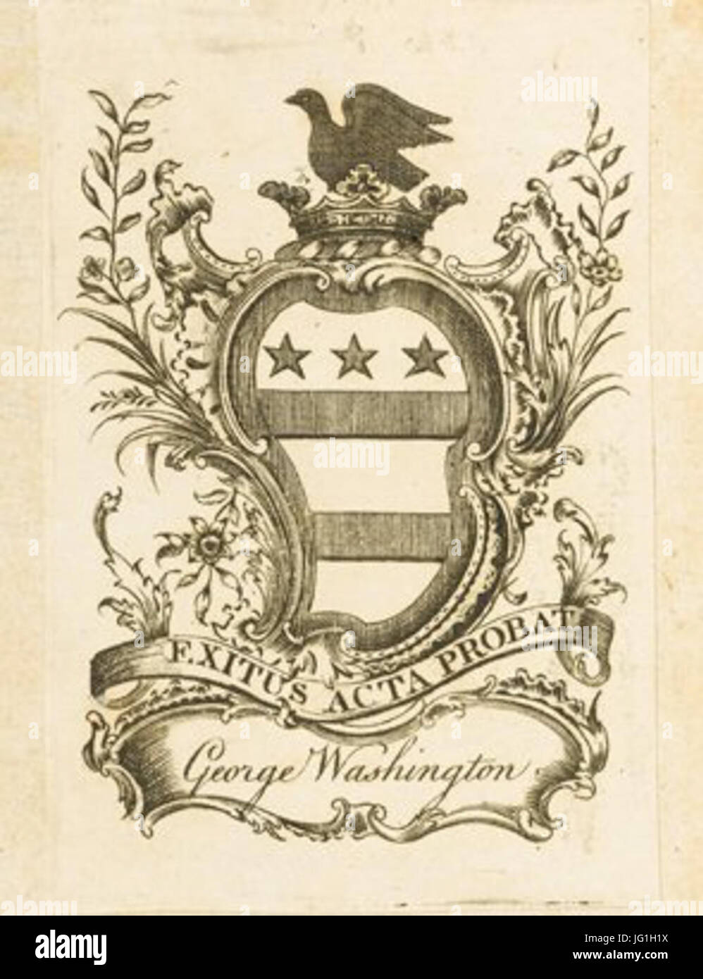 George Washington s bookplate. Sotheby s Stock Photo - Alamy