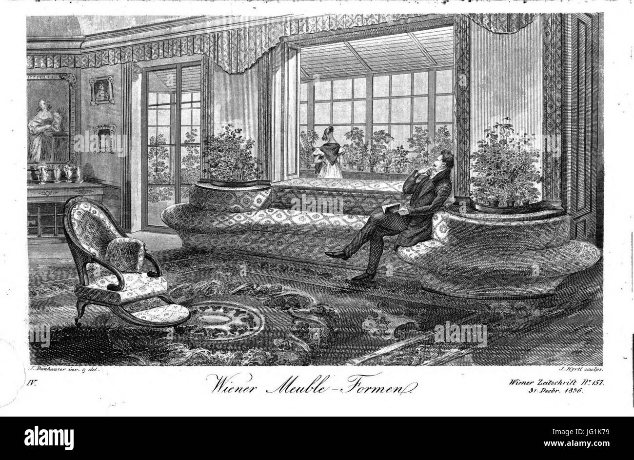 Danhauser - Viennese furniture, 1836-3 Stock Photo - Alamy