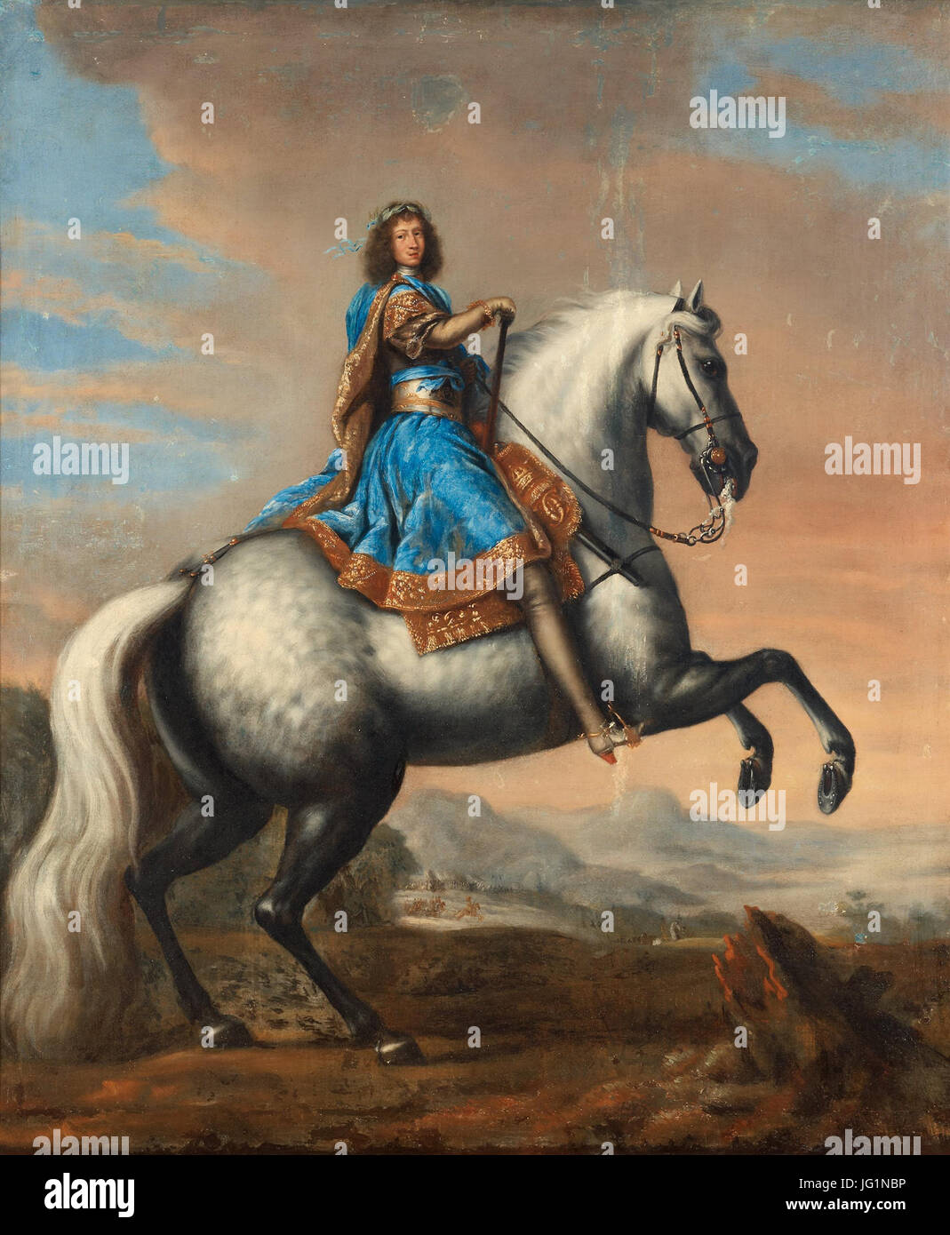 David Klöcker Ehrenstrahl - King Charles XI of Sweden riding a horse ...