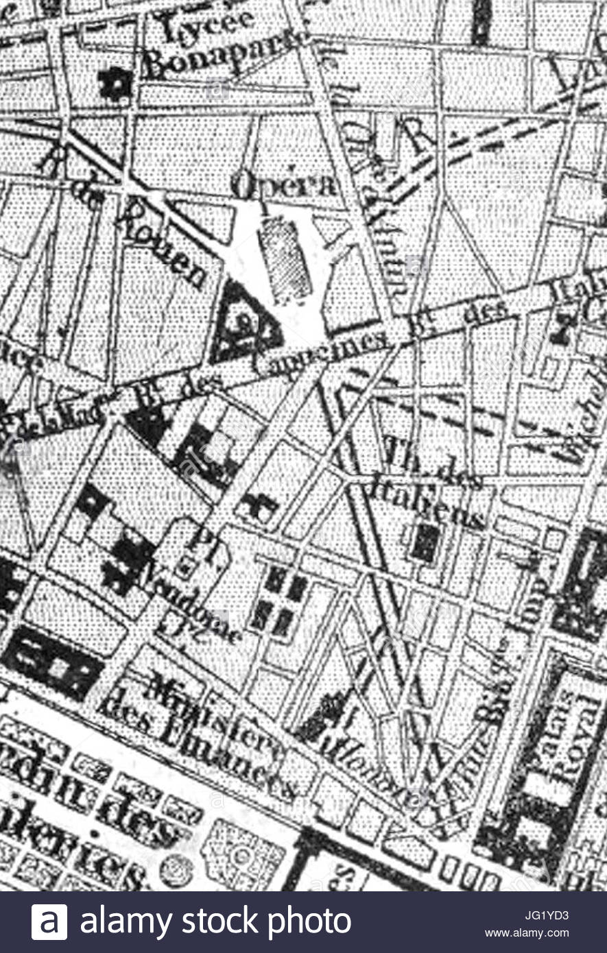 Old Map Paris Black and White Stock Photos & Images - Alamy