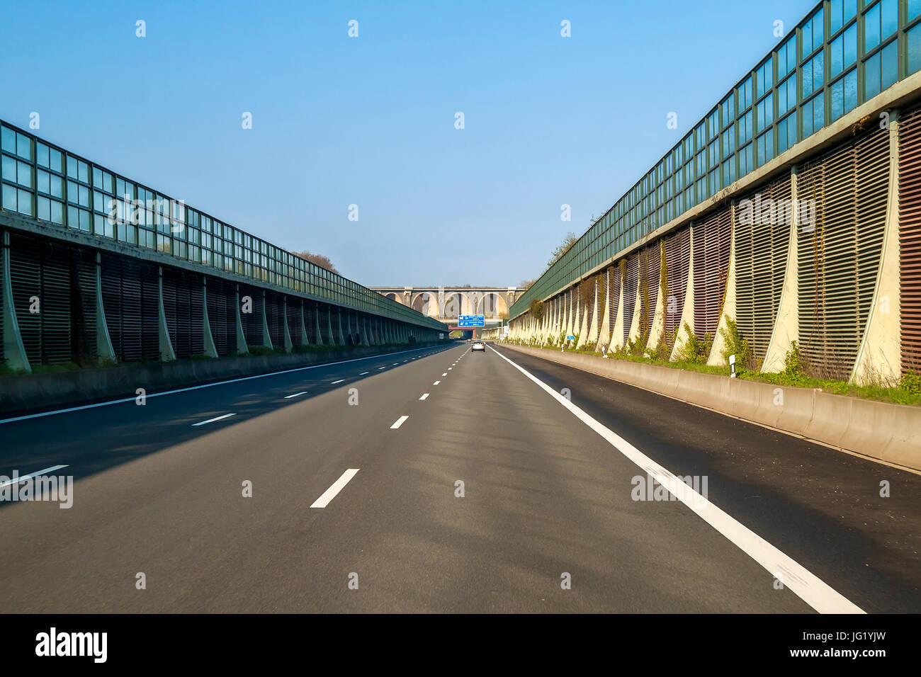 Empty lane on german highway hi-res stock photography and images - Alamy