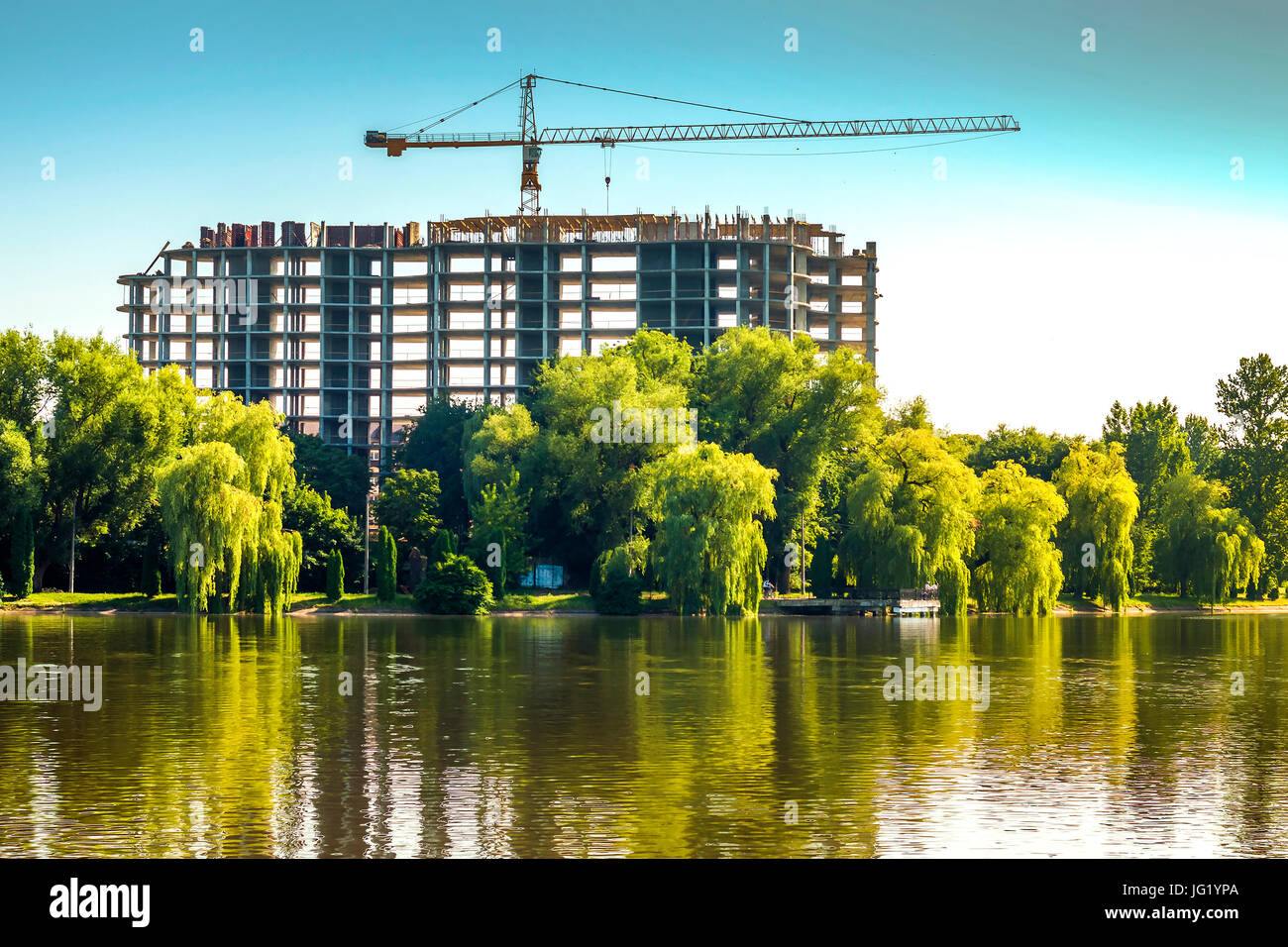 Construction site on lake bank hi-res stock photography and images - Alamy