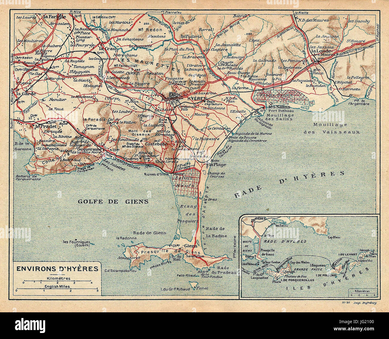 Hyeres map hi-res stock photography and images - Alamy