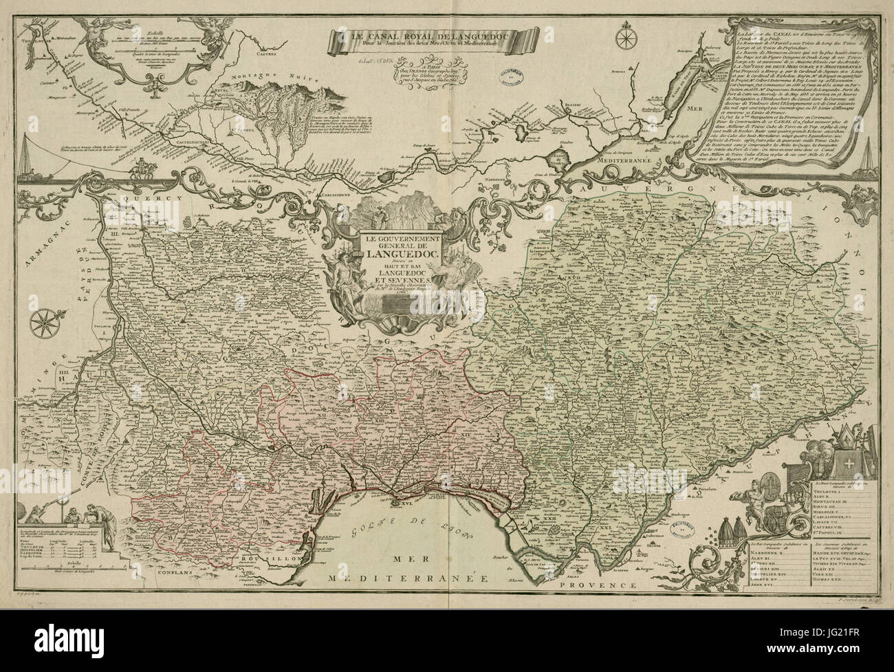 France regional map 1766 hi-res stock photography and images - Alamy