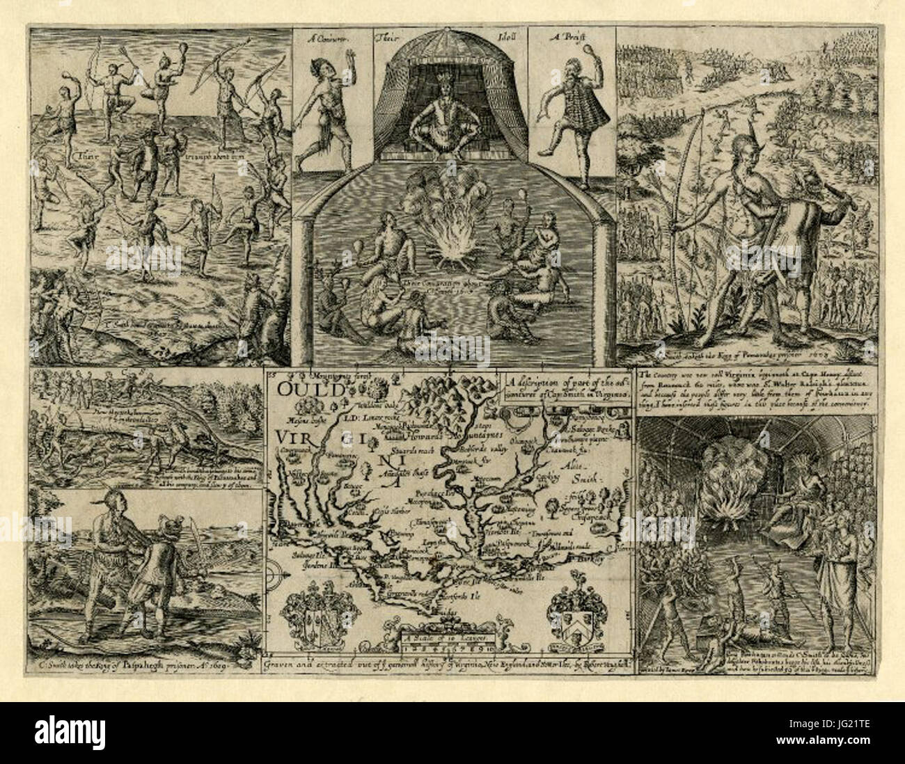 Illustration from John Smith s The Generall Historie of Virginia Stock ...