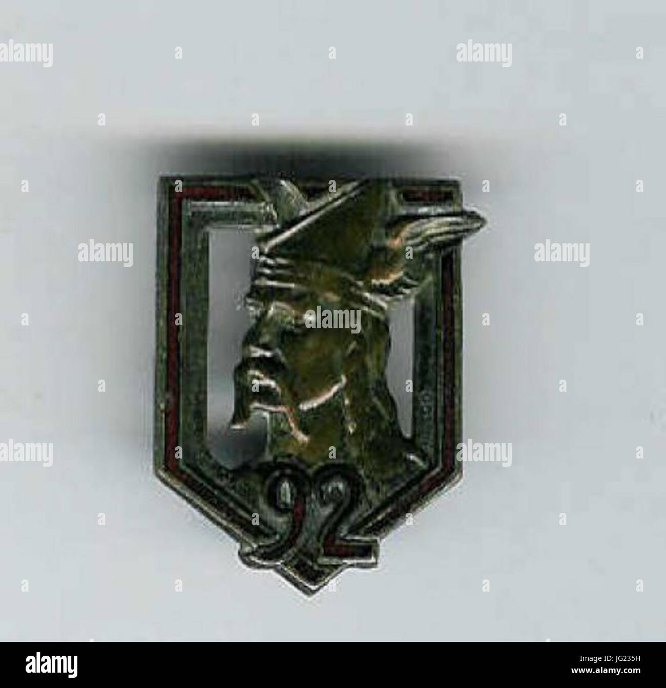 Insigne régimentaire du 92e RI Stock Photo - Alamy