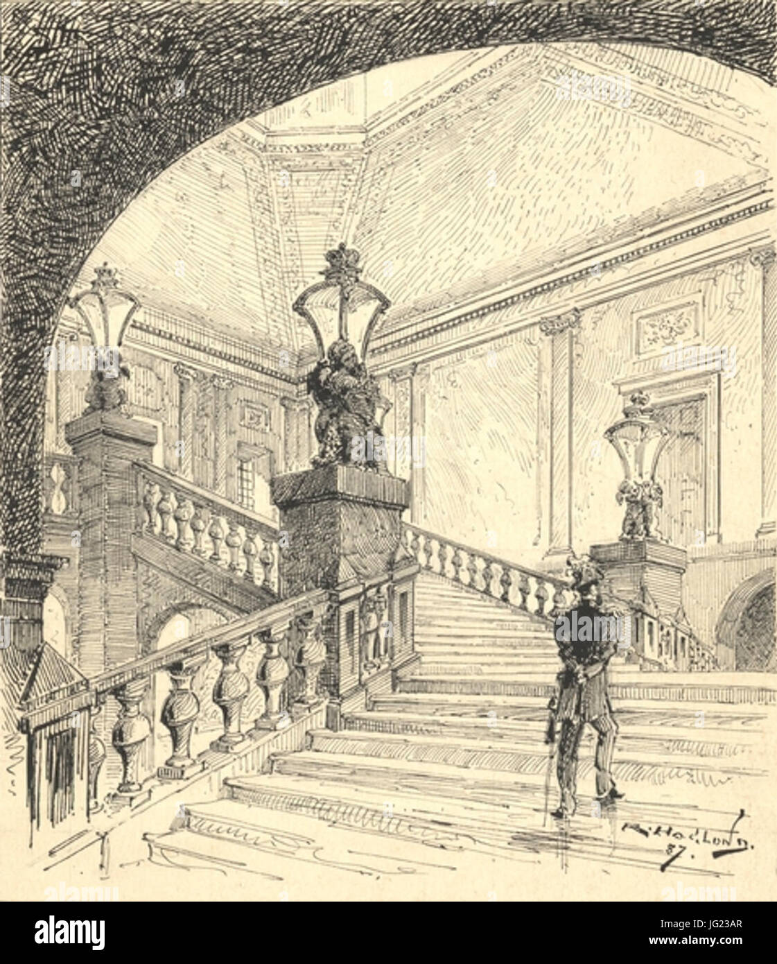 Interiör från en trappa i Stockholms slott Stock Photo - Alamy