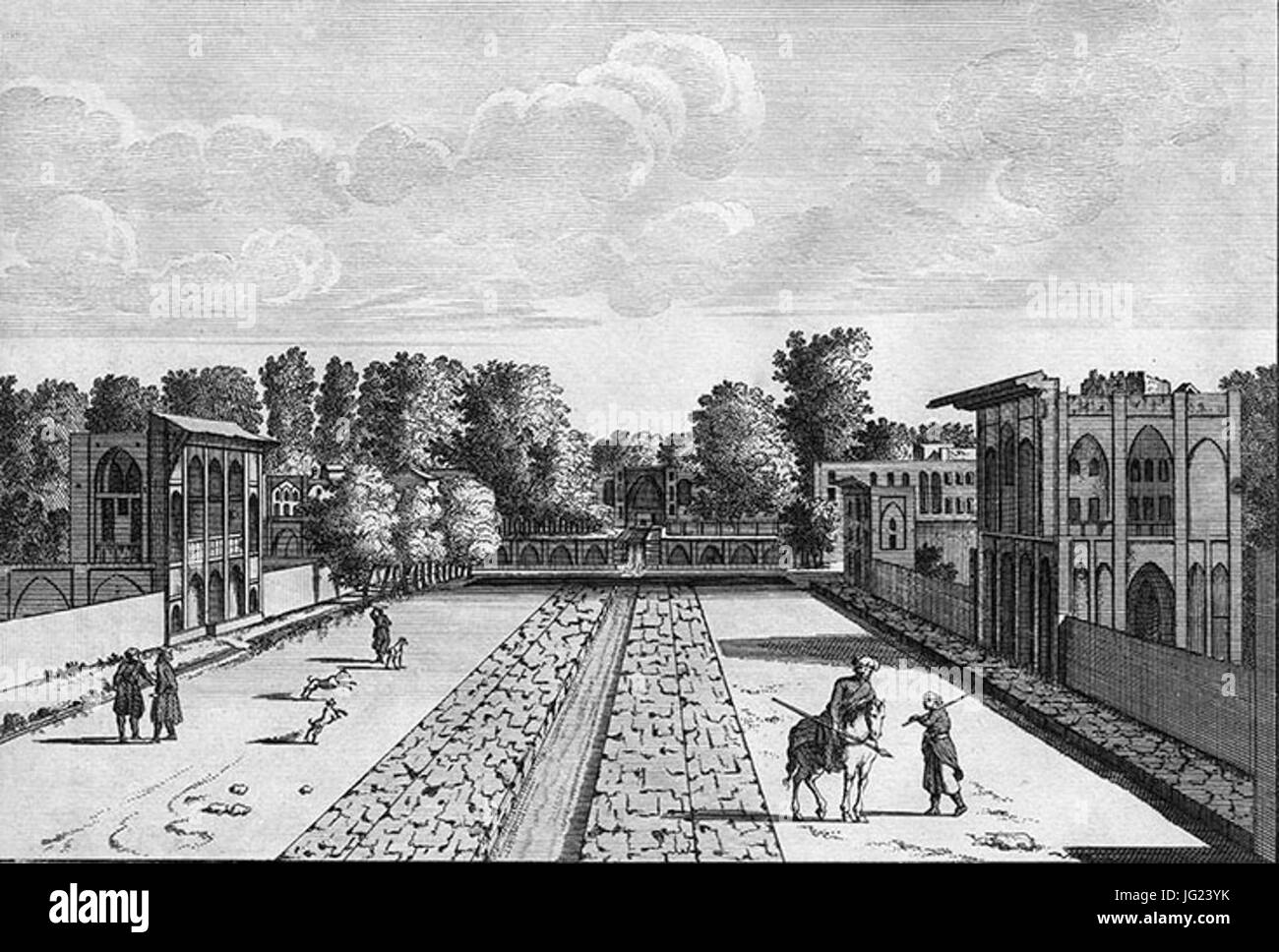 Isfahan Charbagh 1 by Cornelis de Bruyn Stock Photo - Alamy