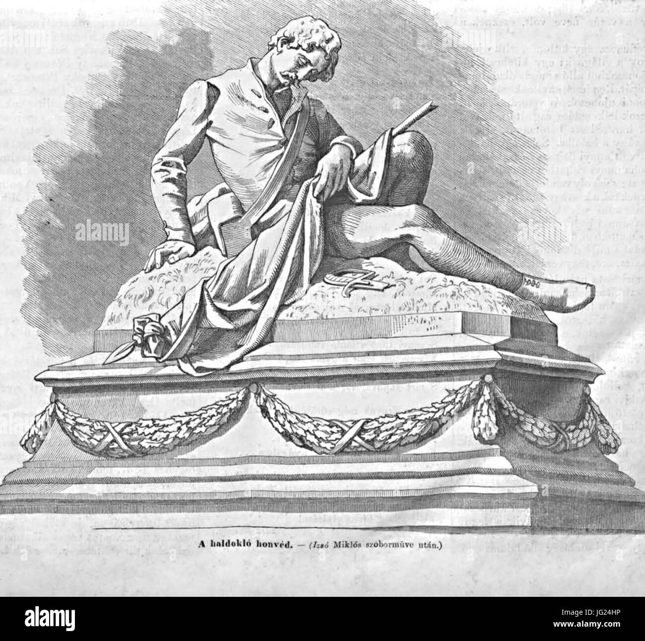 Izsó Miklós Haldokló honvéd 1870 Stock Photo - Alamy