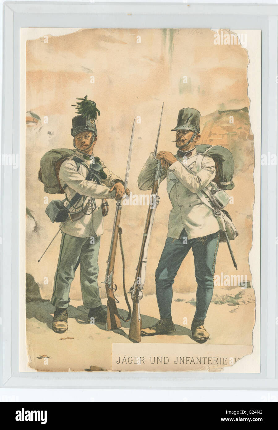 Jäger und Infantry (1859) (NYPL b14896507-90647 Stock Photo - Alamy
