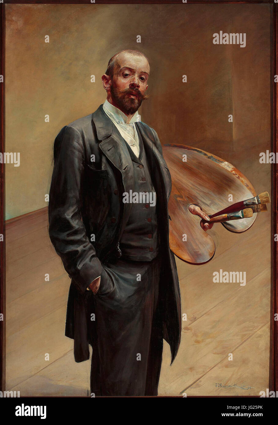 Jacek Malczewski, Autoportret z paletą Stock Photo - Alamy