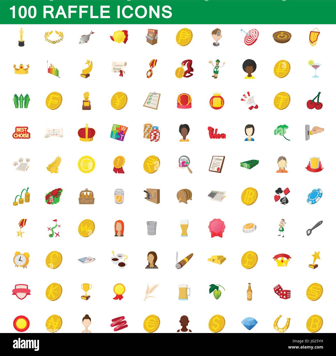 Raffle lottery game line icon Stock Vector Images - Alamy