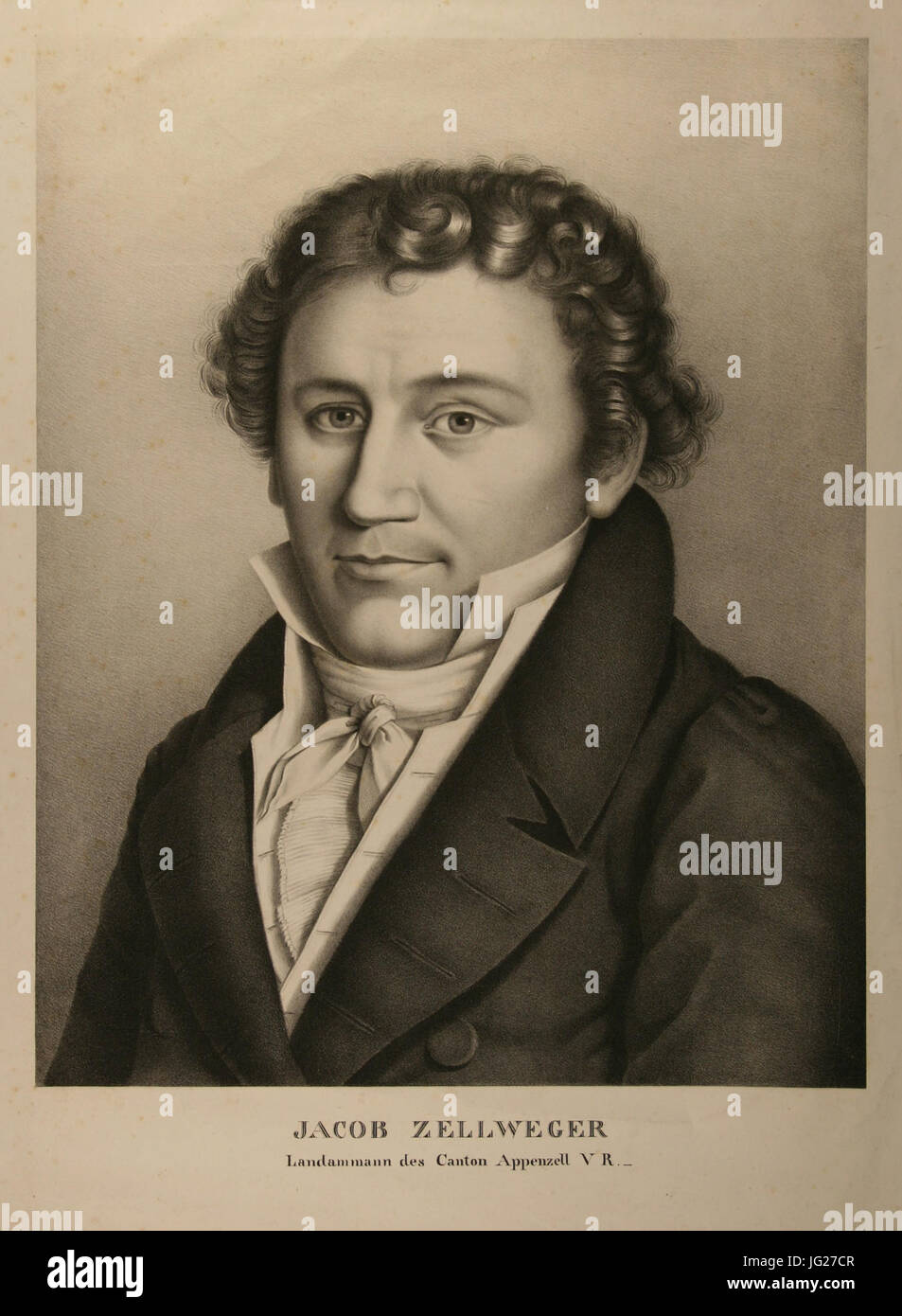 Jakob Zellweger (-Zuberbühler) Portrait Stock Photo - Alamy