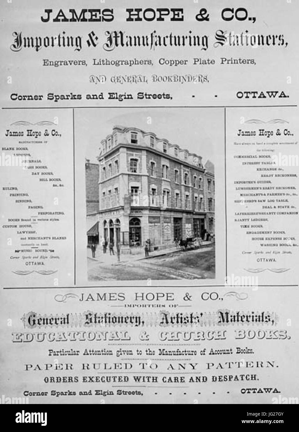 James Hope 26 Co Sparks Street Ottawa 1875 Stock Photo - Alamy