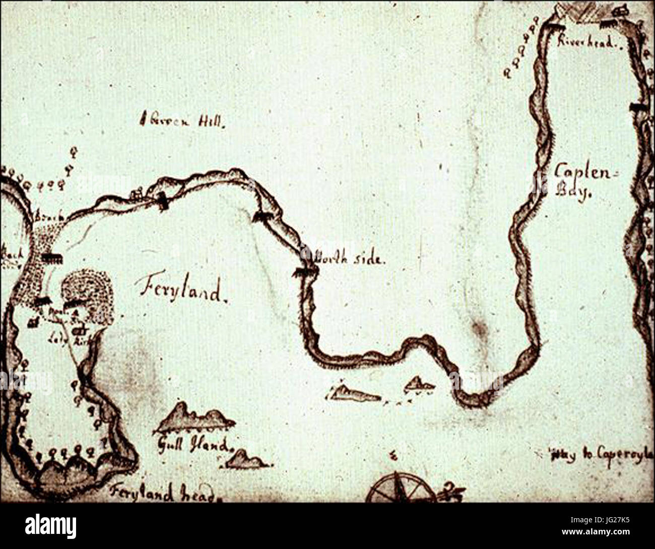 Ferryland map hi-res stock photography and images - Alamy