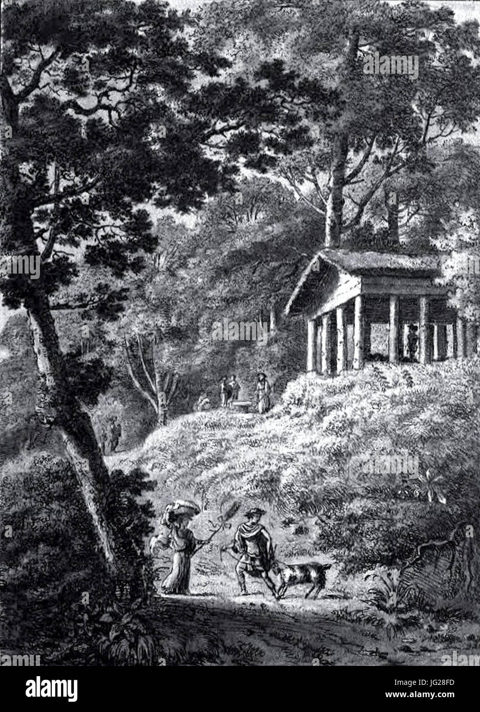 Grand Parc, Temple Rustique (n° 12 Stock Photo - Alamy