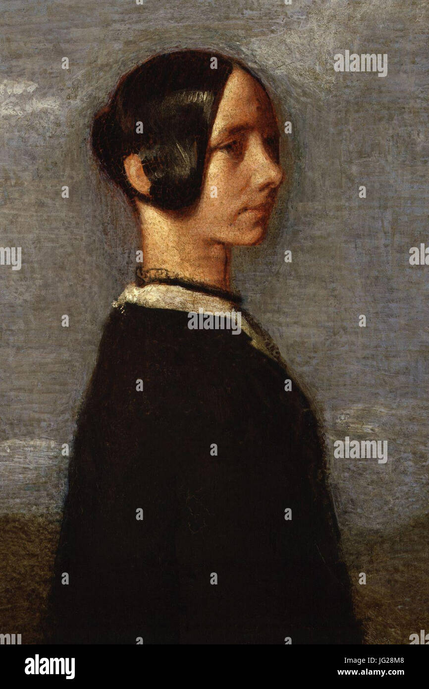 Jane Baillie Carlyle (née Welsh) by Samuel Laurence detail Stock Photo ...