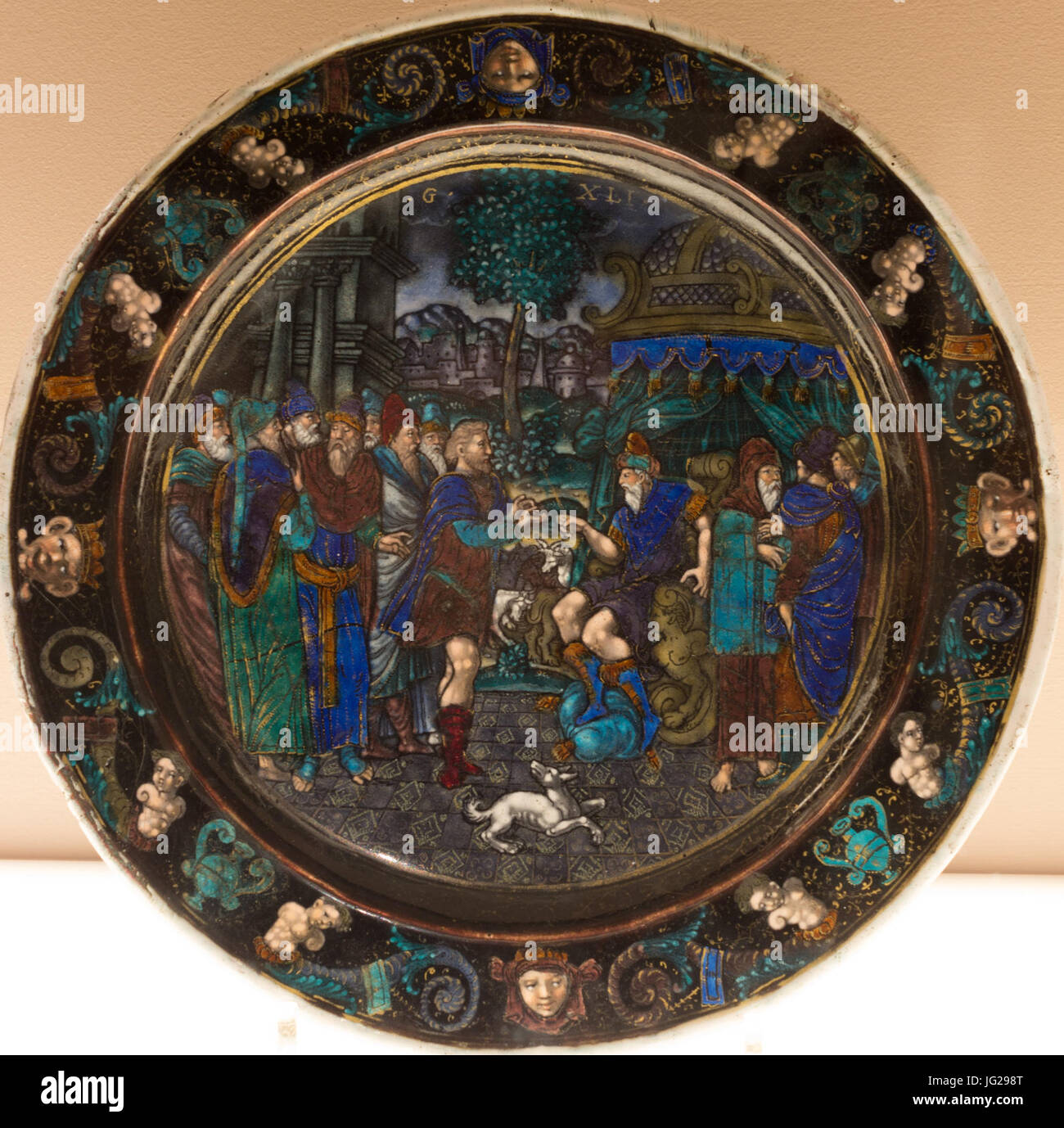 Jean de Court - Assiette - Scènes de la vie de Joseph (émail peint sur ...