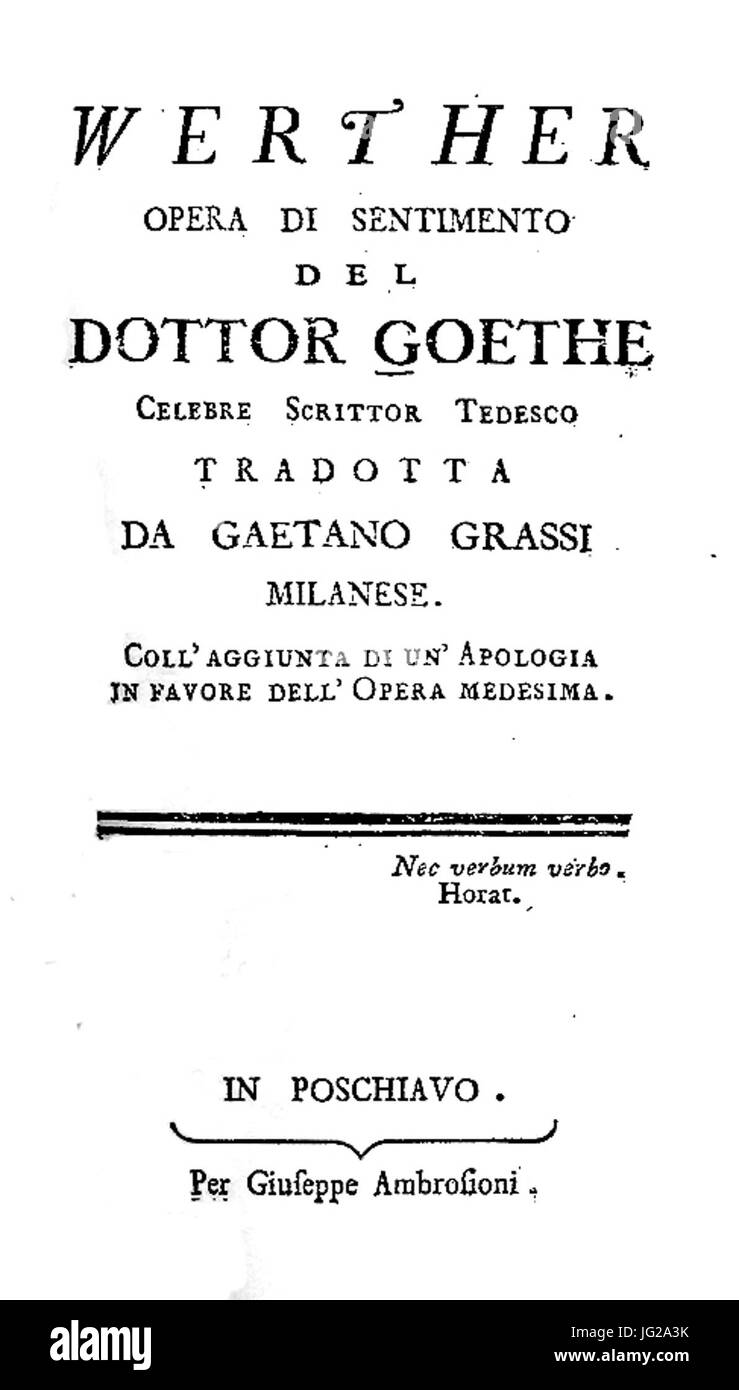 Werther copy hi-res stock photography and images - Alamy