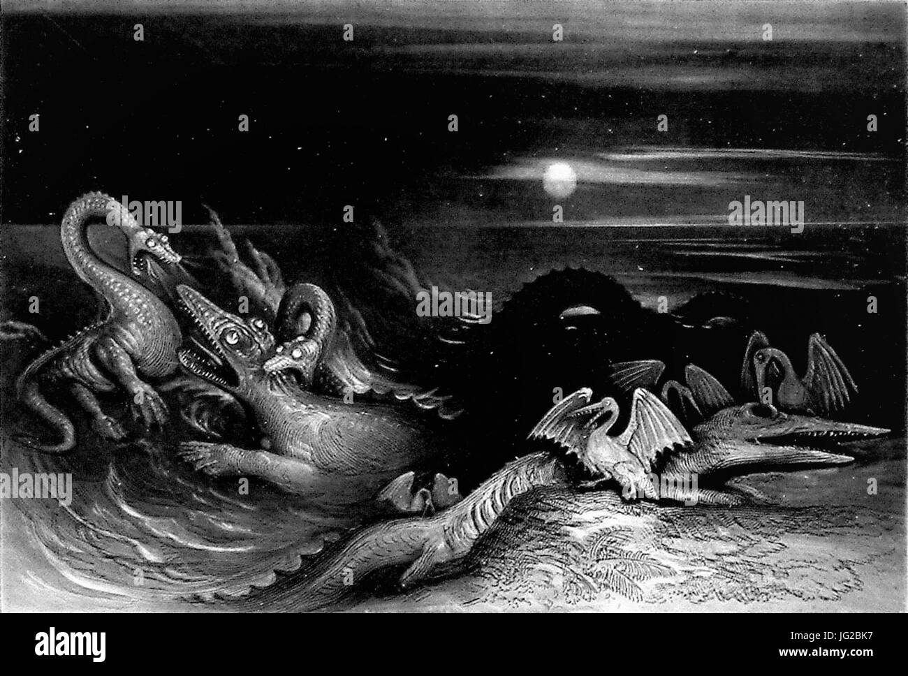 Here be dragons sea map hi-res stock photography and images - Alamy