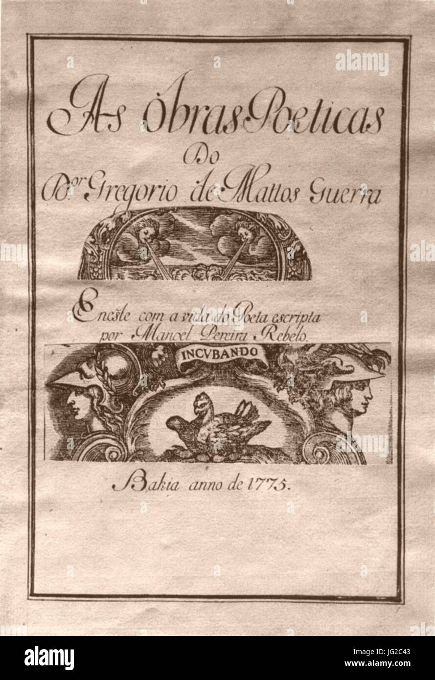 Gregório de Matos 1775 Stock Photo - Alamy