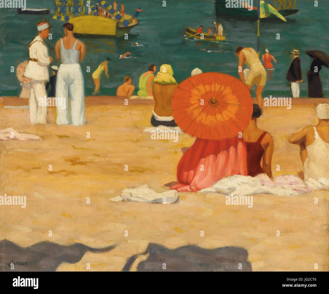 John Lyman, À la plage Stock Photo - Alamy