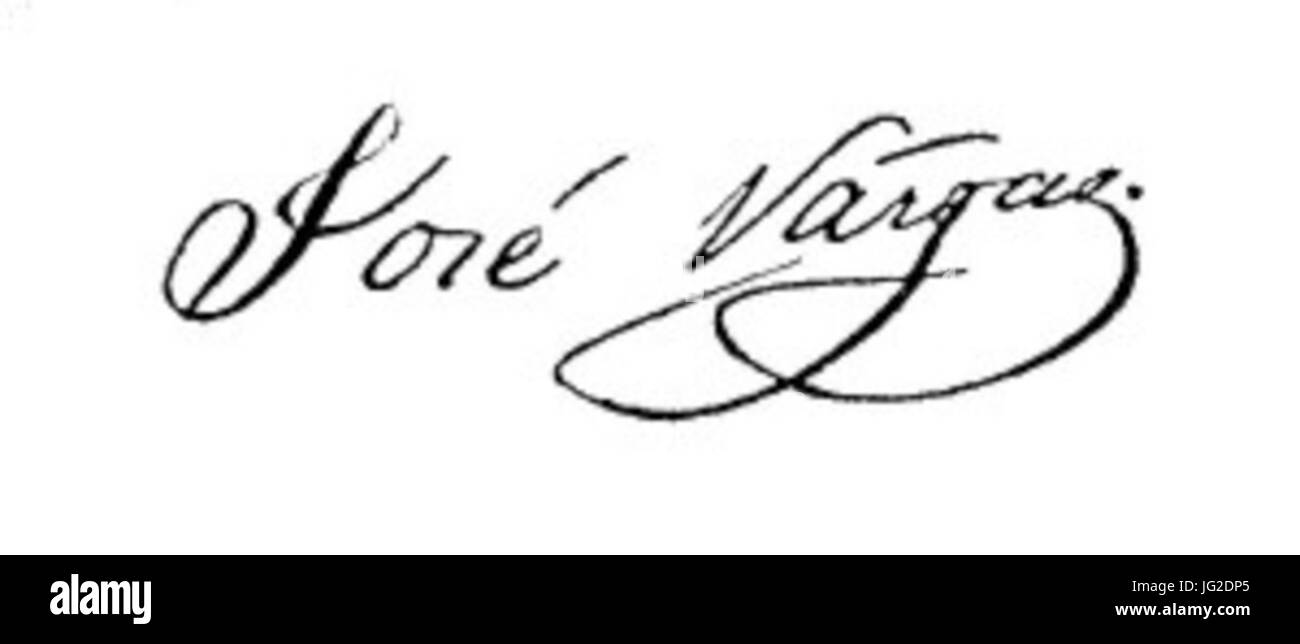 José María Vargas signature Stock Photo - Alamy