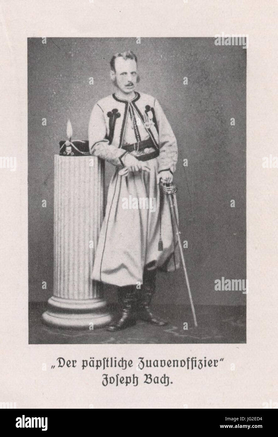 Joseph Alois Bach als päpstlicher Zuave Stock Photo - Alamy