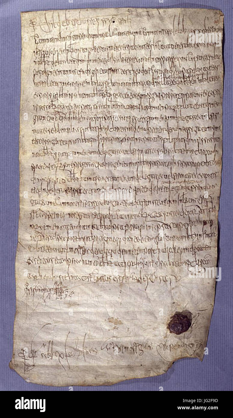 Jugement de Childebert III accordant à l'abbaye de Saint-Denis la terre ...