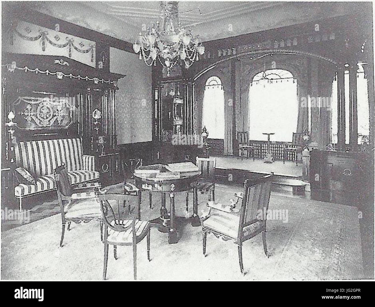 Köln-Marienburg Marienburg Empire-Zimmer 1908 Stock Photo - Alamy