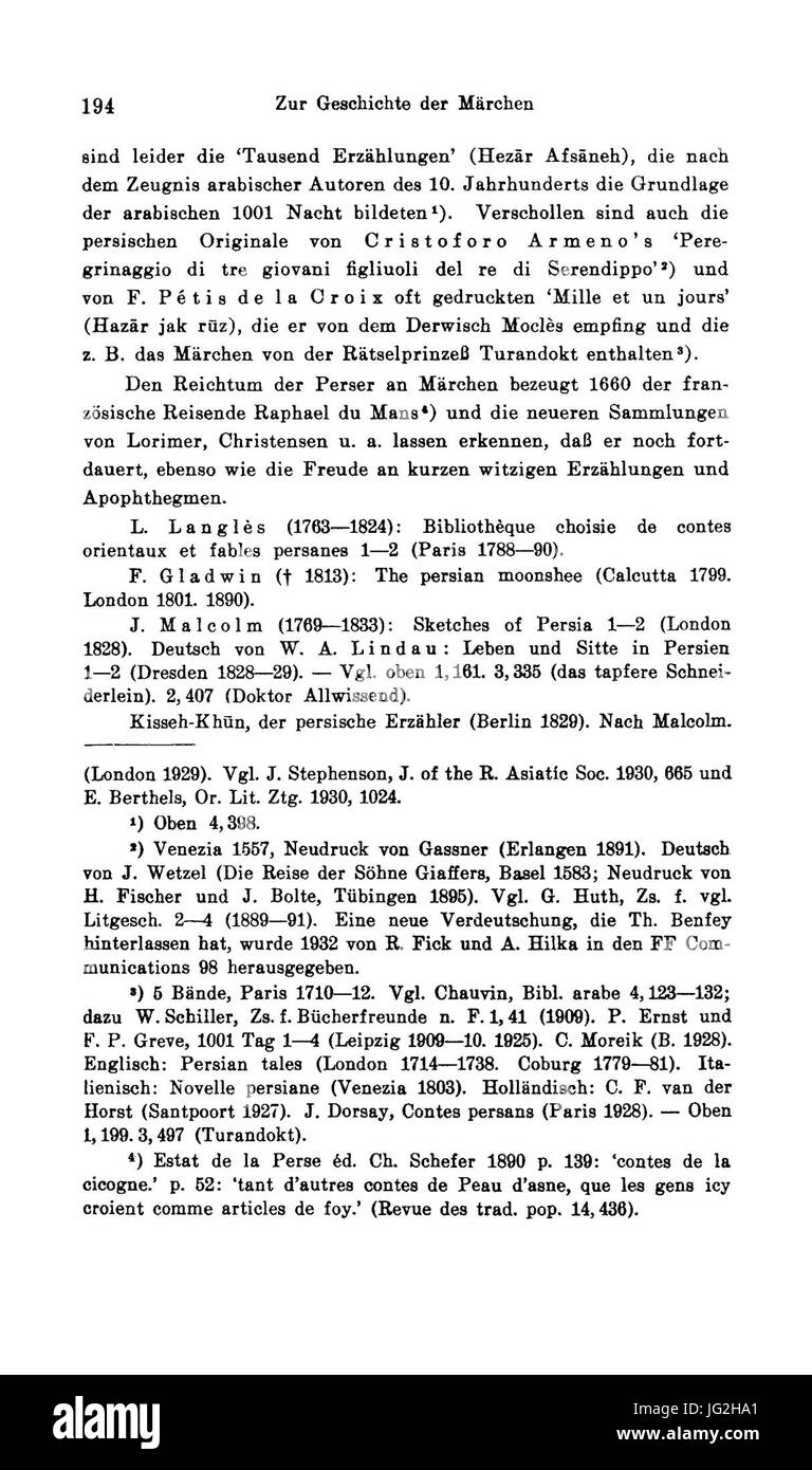 Grimms Märchen Anmerkungen (Bolte Polivka) V 194 Stock Photo - Alamy