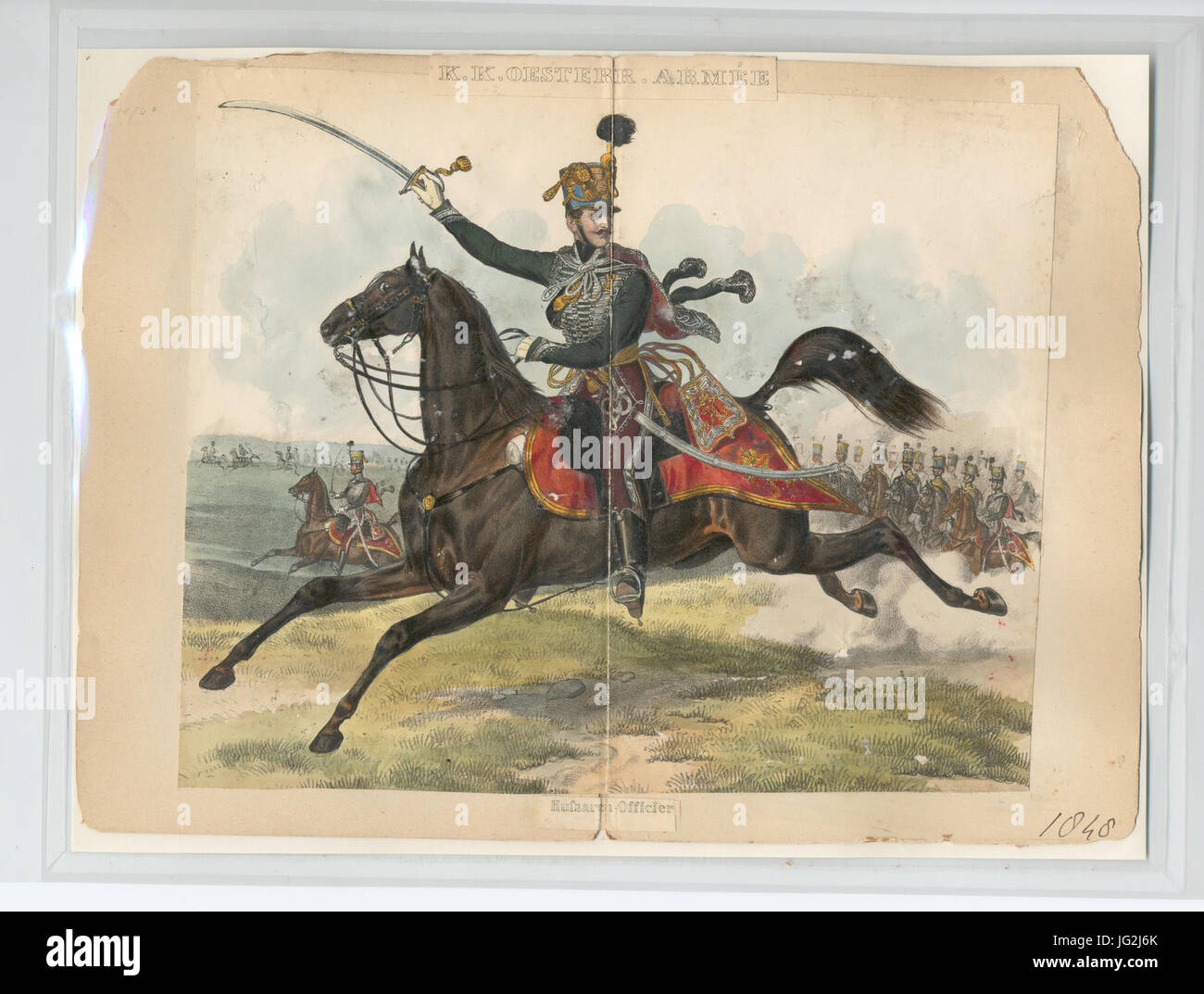 This portrait depicts a Hussar officer of the Austrian Army (K.K ...