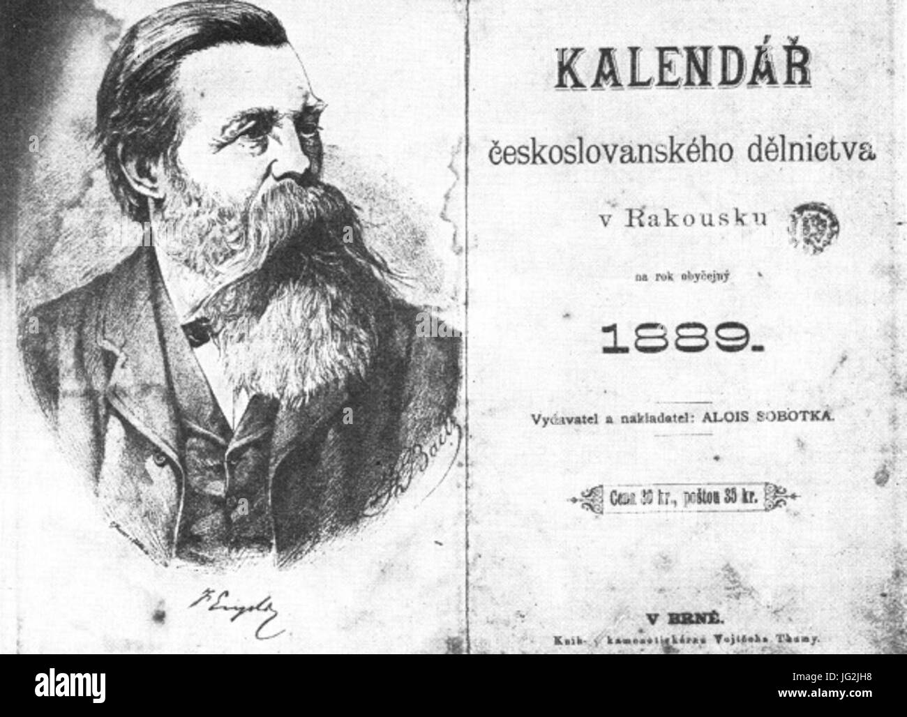Kalendář českoslovanského dělnictva 1889 Stock Photo - Alamy