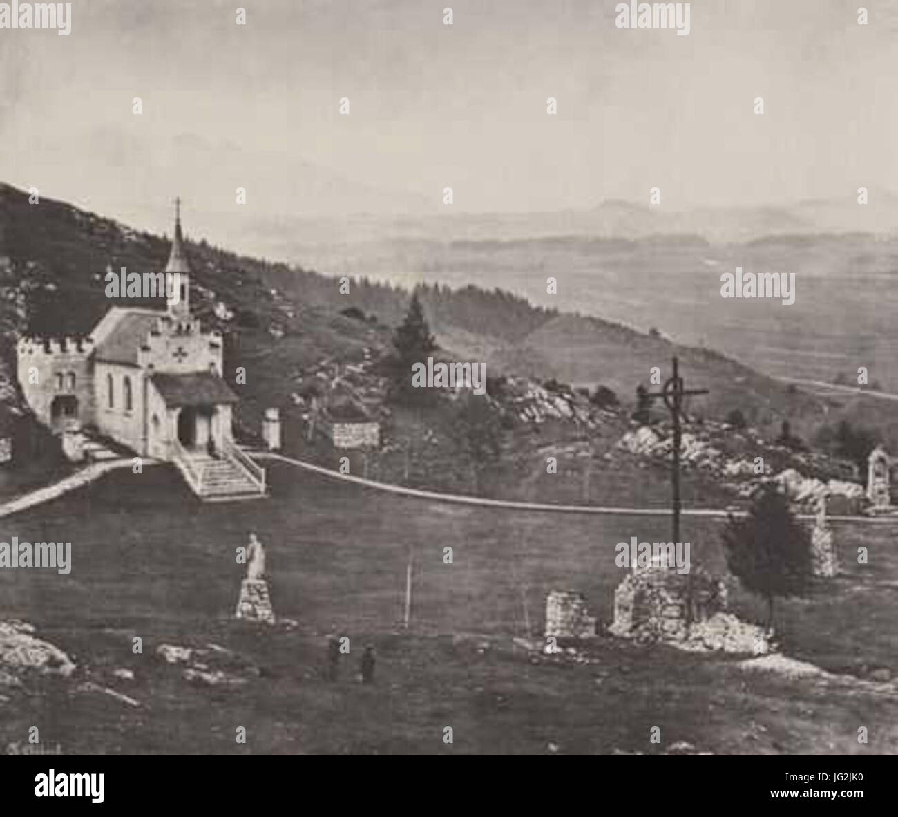 Kalvarienberg bei Füssen 1857 Stock Photo - Alamy