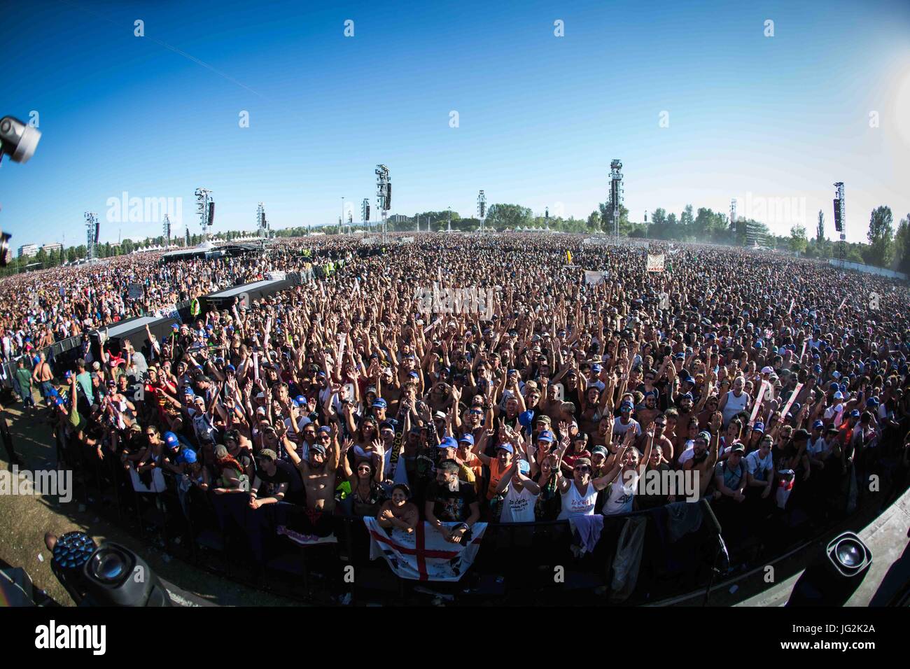 Modena, Italy. 01st July, 2017. The Italian rock star Vasco Rossi ...