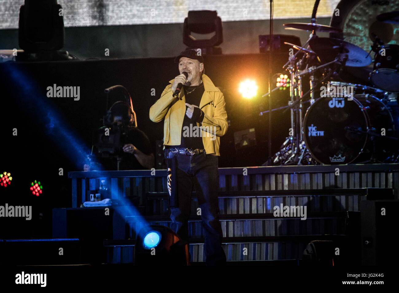 Modena, Italy. 01st July, 2017. The Italian rock star Vasco Rossi ...