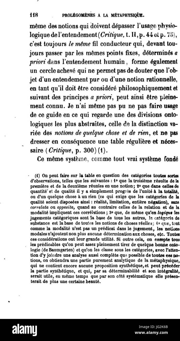 A section from Immanuel Kant’s 'Prolegomena' (118th part), addressing ...