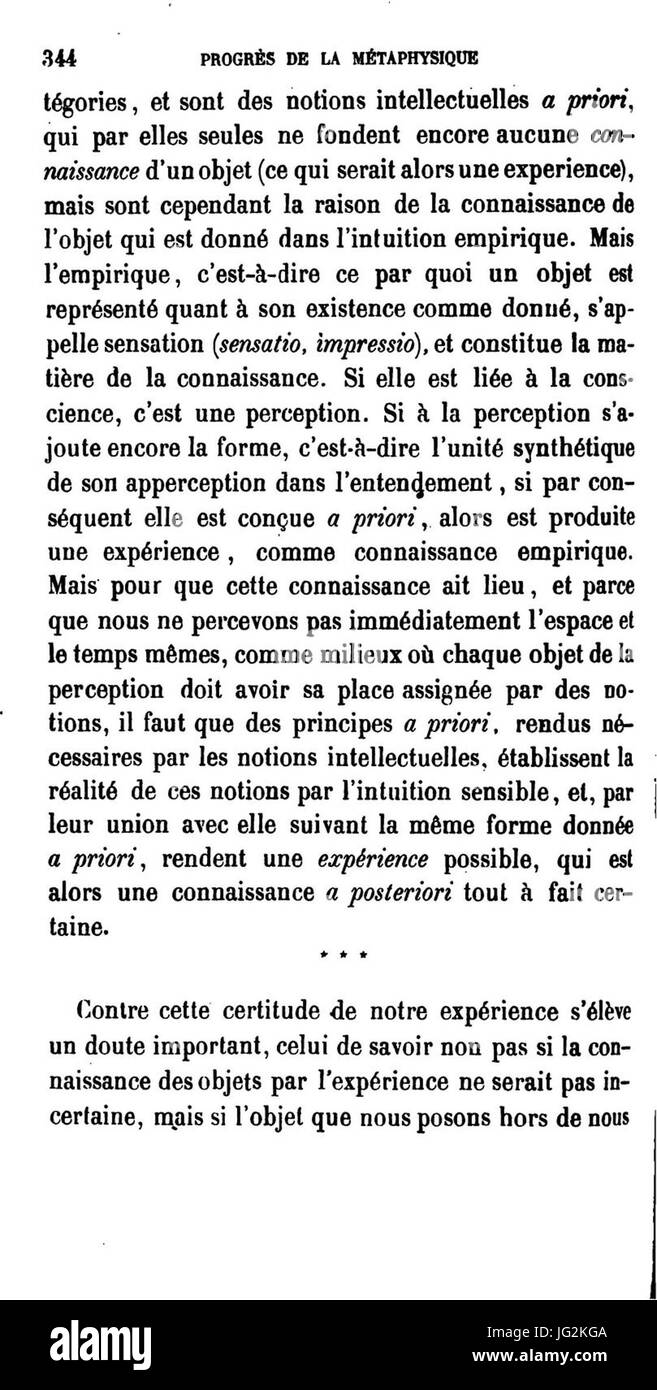 A page from the preface (Prolegomena) of Immanuel Kant's philosophical ...