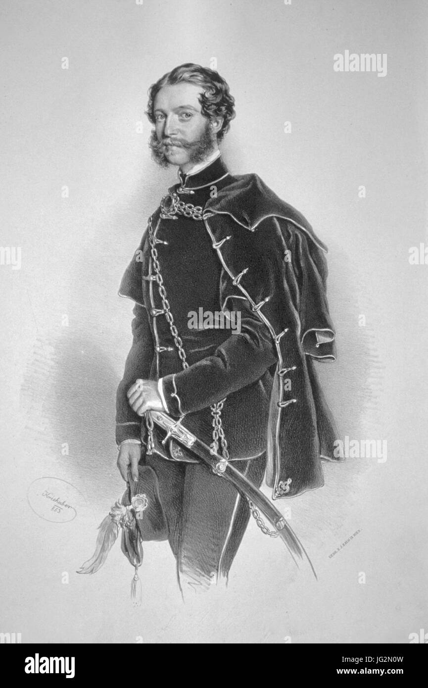 This lithograph from 1853 features Kasimir Batthyány, a prominent ...