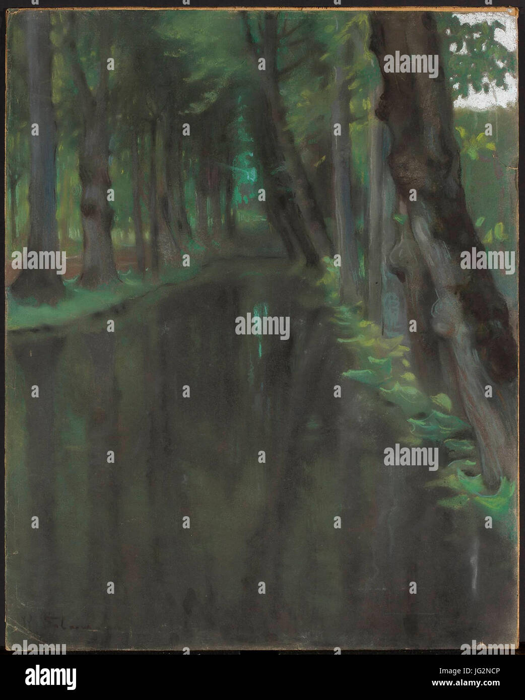 Kazimierz Stabrowski - Kanał w parku włoskim Stock Photo - Alamy