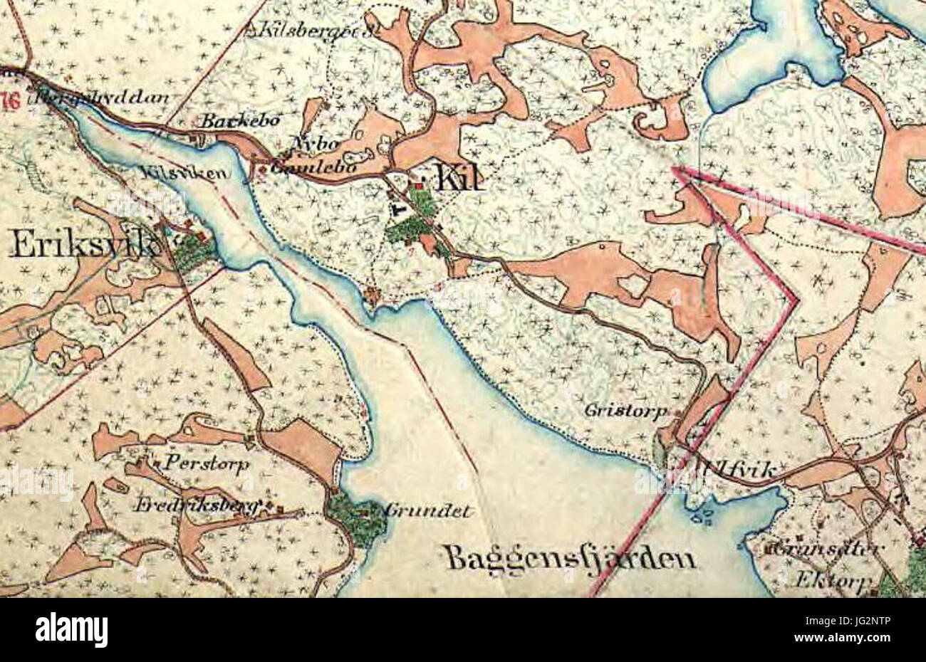 Kils gård karta 1901 Stock Photo - Alamy