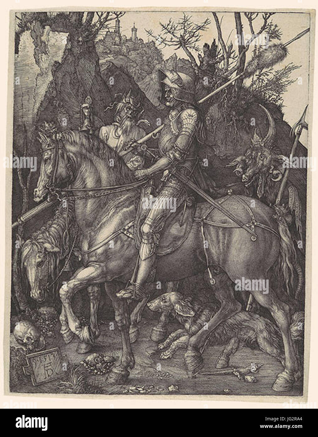 Knight Death and the Devil Stock Photo - Alamy