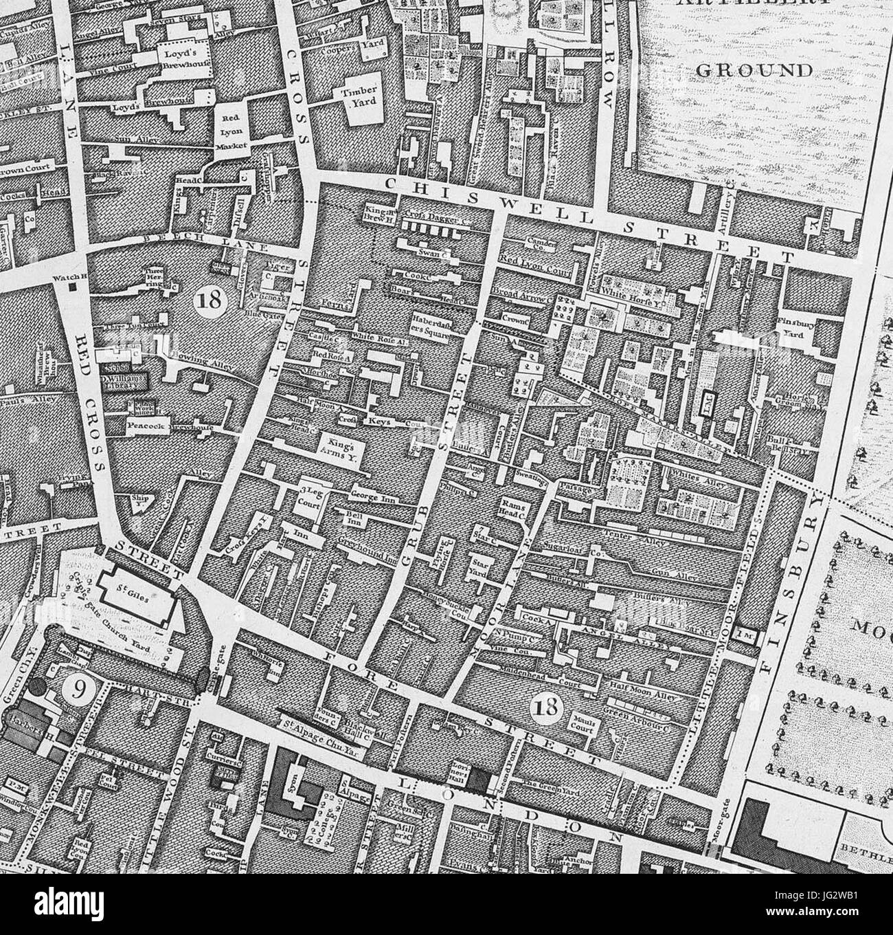 Grub street map Stock Photo - Alamy