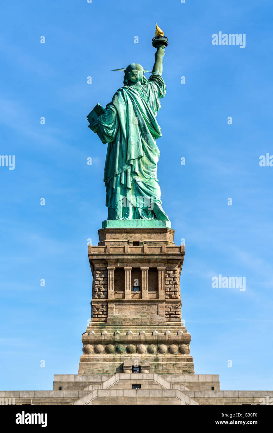 The statue of Liberty on Liberty Island in New York City Stock Photo ...
