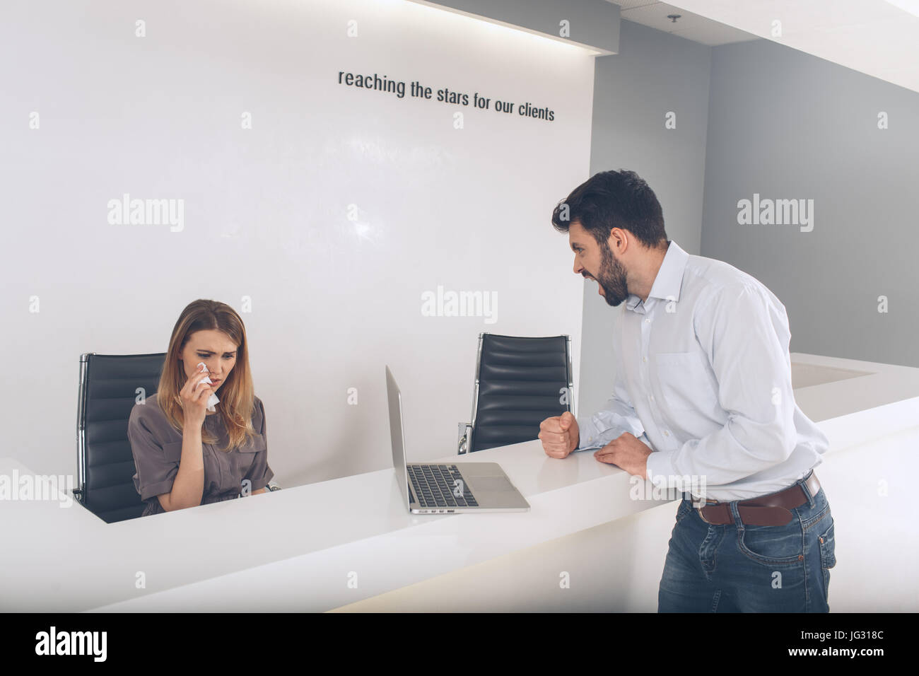 Angry young real estate agent hi-res stock photography and images - Alamy