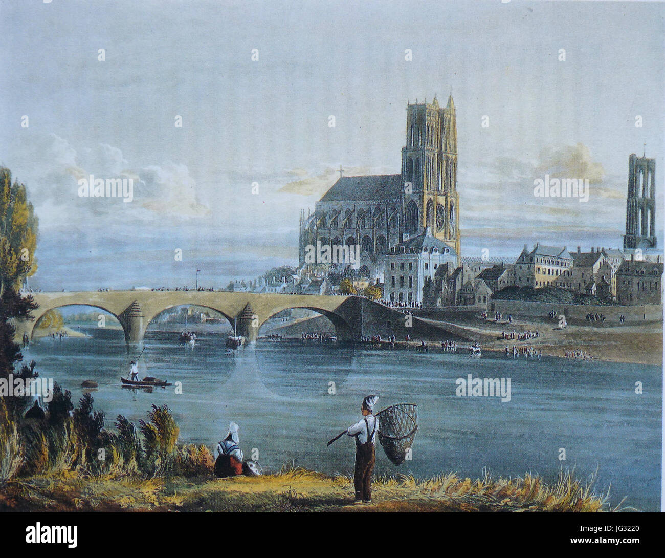 La Seine à Mantes 1821 Stock Photo - Alamy