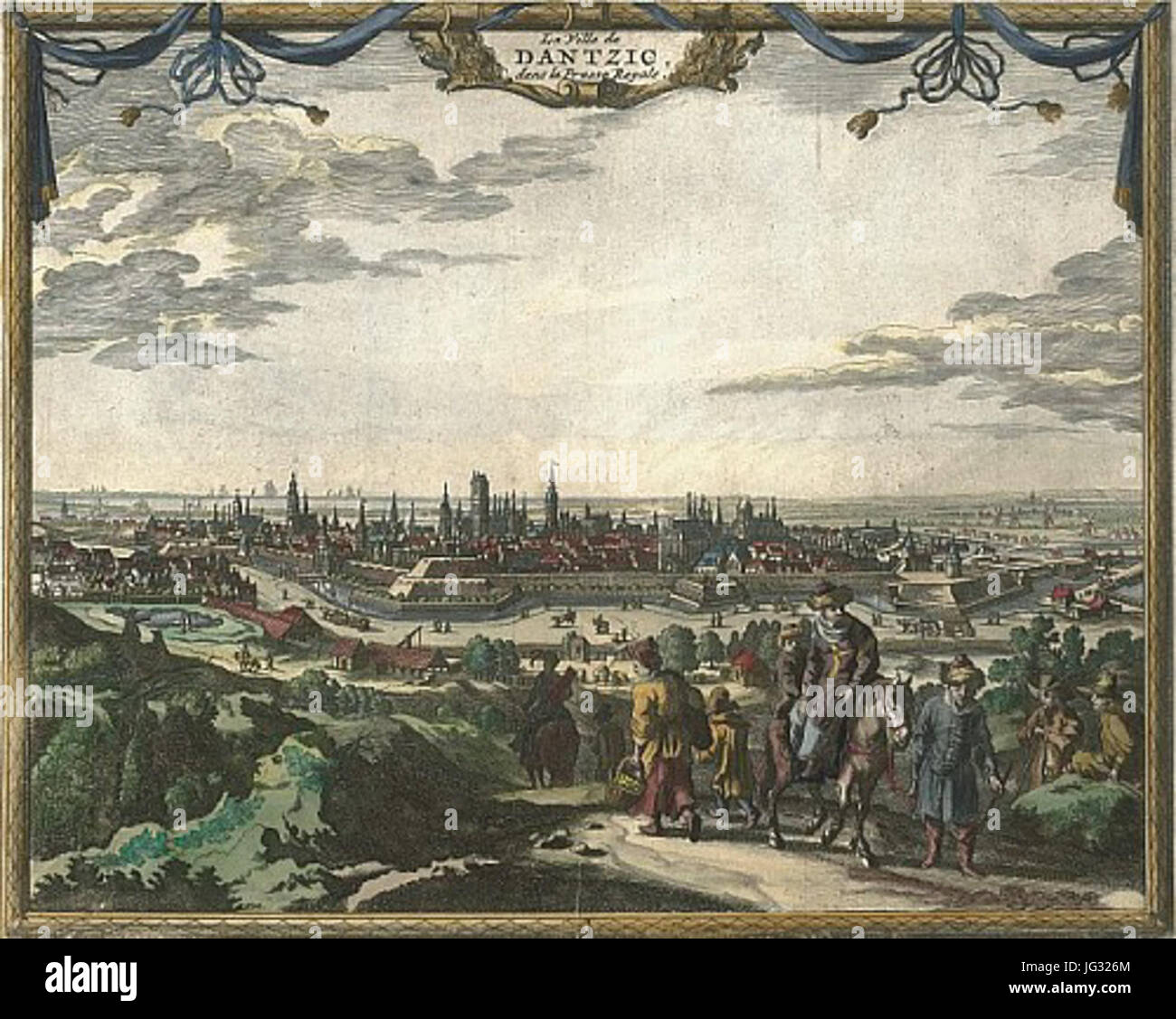 La Ville de Dantzic dans la Prusse Royale 1729 Stock Photo - Alamy