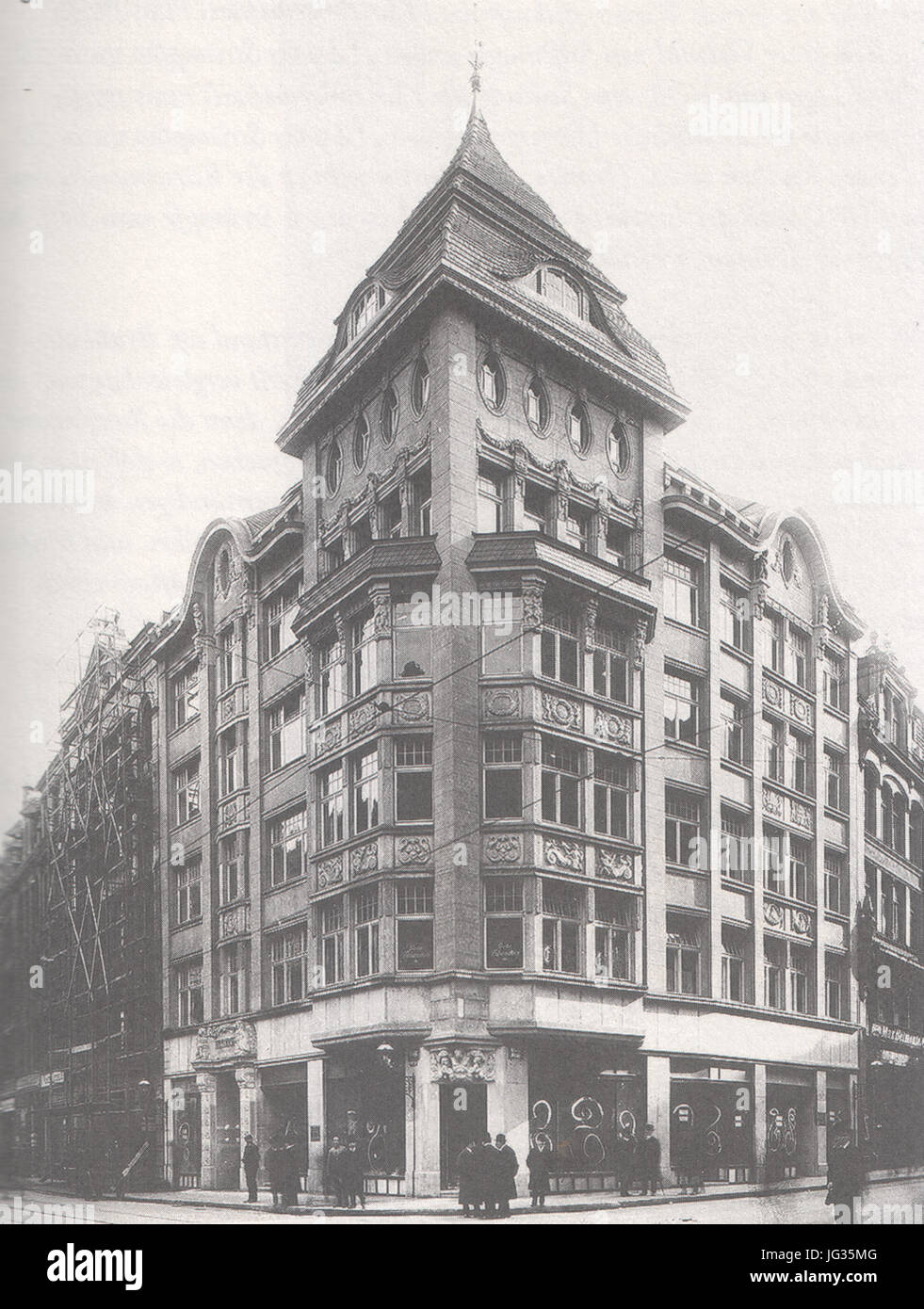 Leipzig, Brühl 54, Ecke Nikolaistraße, Firma Gebrüder Felsenstein Stock ...