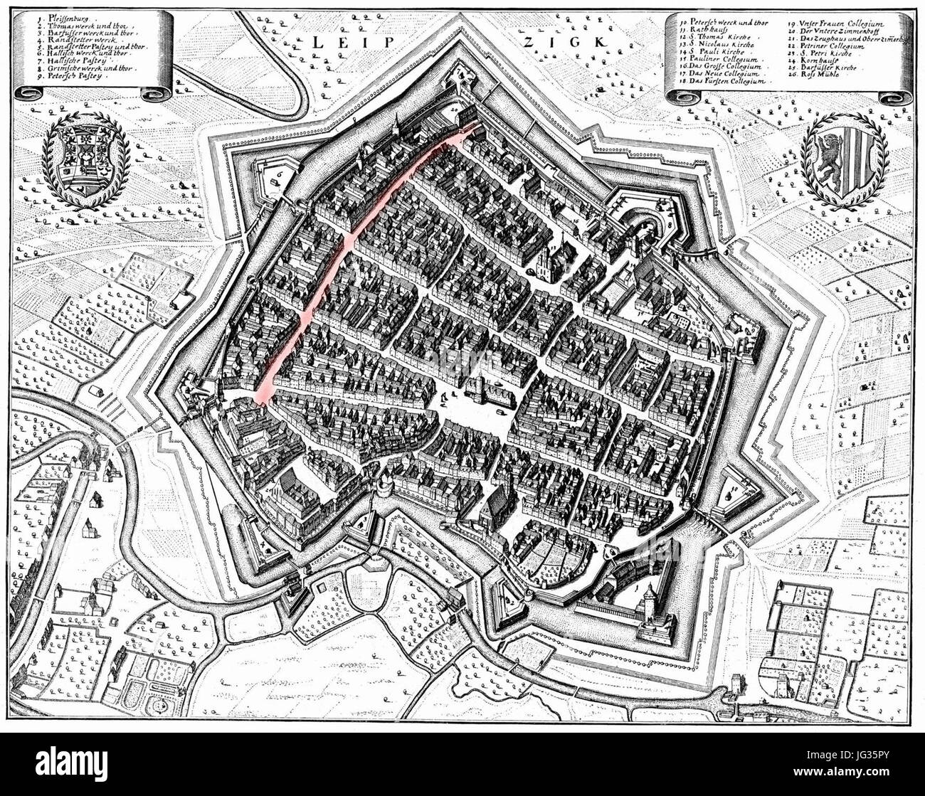 Old leipzig map hi-res stock photography and images - Alamy